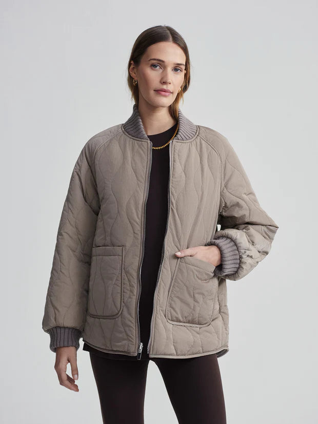 Reno Reversible Quilt Jacket - Fungi